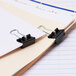 Universal UNV10199VP3 1/4" Capacity Black Mini Binder Clip - 36/Box