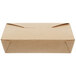 Choice 7 3/4" x 5 1/2" x 2" Kraft Microwavable Folded Paper #2 Take-Out ...