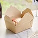 Choice Kraft Microwavable Folded Paper #4 Take-Out Container 7 3/4 x 5 ...