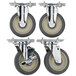 Cambro UPCS400CK Rigid and Swivel Stem Casters - 4/Set