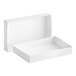 7" x 4 3/8" x 1 1/8" 2-Piece 1/2 lb. White Candy Box - 250/Case
