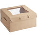 9" x 9" x 4" Kraft Cake / Bakery Box - 200/Bundle