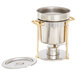 Vollrath 46075 7.25 Qt. Classic Brass Trim Soup Chafer