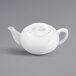 Acopa 32 oz. Bright White Porcelain Teapot with Sunken Lid