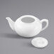 Acopa 32 oz. Bright White Porcelain Teapot with Sunken Lid