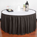 Snap Drape 5412EG29S3-512 Wyndham 17' 6" x 29" Charcoal Shirred Pleat ...