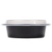 Pactiv Newspring NC718B 16 oz. Black 6" VERSAtainer Round Microwavable ...