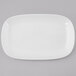 Tuxton BPH-127S 12 3/4" x 8 1/8" Porcelain White Rectangular China Platter - 12/Case