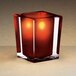 Sterno 80242 3 3/4" Red and Clear Square Liquid Candle Holder