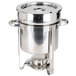 Choice Deluxe 4 Qt. Chrome Accent Marmite Sauce Chafer