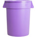 Lavex Janitorial 32 Gallon Purple Round Commercial Trash Can