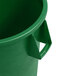 Carlisle 84105509 Bronco 55 Gallon Green Round Trash Can