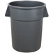 Lavex Janitorial 55 Gallon Gray Round Commercial Trash Can