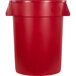 Lavex Janitorial 32 Gallon Red Round Commercial Trash Can