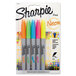 Sharpie 1860443 Assorted Neon Colors Fine Point Permanent Marker - 5/Set