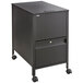Safco 5364BL 26" x 17" x 28" Black Locking Tub File with Drawer