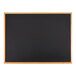 Aarco OC3648B 36" x 48" Black Solid Oak Wood Frame Slate Composition ...
