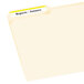Avery® 5966 TrueBlock 2/3" x 3 7/16" Yellow File Folder Labels - 1500/Box