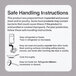 Noble Products 2" x 2" Safe Food Handling Instructions Permanent Label ...