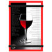 Menu Solutions ACRB-A Red 5 1/2" x 8 1/2" Customizable Acrylic Menu ...