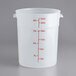 Choice 22 Qt. Translucent Round Polypropylene Food Storage Container ...