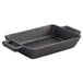 Valor 10 oz. Pre-Seasoned Mini Cast Iron Rectangular Casserole Dish ...