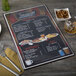 Menu Solutions H500G Hamilton Chocolate 11" x 17" Single Panel Two View ...