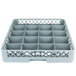 Noble Products 20-Compartment Gray Full-Size Glass Rack - 19 3/8" x 19 ...