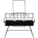 Choice 19" x 11 1/2" x 12 1/4" Black Wire 3 Compartment Airpot Rack ...