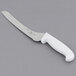 Choice 12" Serrated Edge Slicing / Bread Knife with White Handle