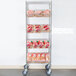 Regency Chrome 5-Shelf Angled Mobile Merchandising Rack - 18" x 24" x 69"