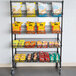 Regency Black Epoxy 5-Shelf Angled Mobile Merchandising Rack - 18" x 48 ...