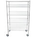 Regency Chrome 5-Shelf Angled Mobile Merchandising Rack - 24" x 48" x 69"