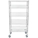 Regency Chrome 5-Shelf Angled Mobile Merchandising Rack - 18" x 36" x 69"
