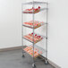 Regency Chrome 5-Shelf Angled Mobile Merchandising Rack - 18" x 36" x 69"