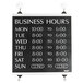 Headline Sign 4247 Century Series 13" x 14" Black Heavy-Duty Plastic ...