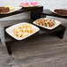 Tablecraft RBK300 Cascade Black Painted Wood 3-Piece Riser Set