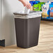 Lavex Janitorial 41 Qt. / 10 Gallon Brown Rectangular Wastebasket ...
