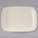 Tuxton BEH-170A 17" x 11 3/4" Eggshell Rectangular China Platter - 4/Case