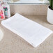 Oxford Silver 22" x 44" White Open End Cotton / Poly Bath Towel 6 lb ...