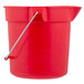 Rubbermaid FG296300RED BRUTE 10 Qt. Red Round Bucket