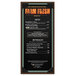 Menu Solutions PIXBRD-BA Hardboard 4 1/4" x 11" Customizable Menu Board ...