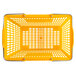 Regency Yellow 18 11/16" x 12 3/8" Plastic Grocery Market Shopping Basket