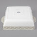 Tuxton EAU-401 DisplayTux 3.25 Qt. White Truffle Band Square China Casserole Dish - 2/Case