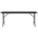 Correll 24" x 60" Black Granite Light Duty Melamine Folding Table with ...