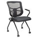 Alera ALEEL4914 Elusion Series Nesting Black Mesh Chair - 2/Case