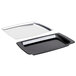 Choice 7" x 11" Rectangular Stainless Steel Sizzler Platter with ...