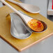 Tablecraft HB2 Double Spoon Rest - Brushed Stainless Steel