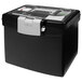 Storex 61504U01C Black Plastic Portable Letter File Storage Box with ...
