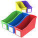 Storex 70105U06C 4 3/4" x 12 5/8" x 7" 5-Color Set Plastic Interlocking ...